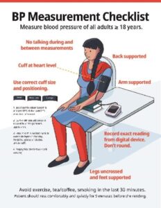 Blood pressure measurement checklist