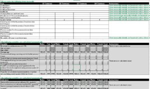 Simplified indicator calculator template