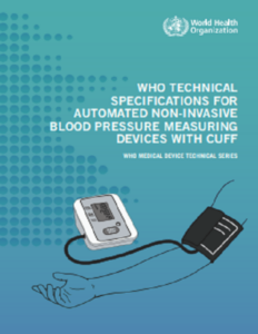WHO technical specifications for blood pressure devices