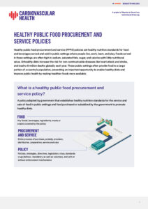 Healthy Public Food Procurement and Service Policies Fact Sheet